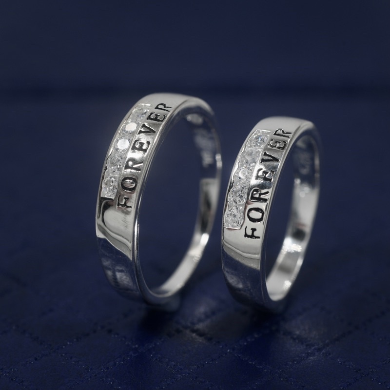 KS silver original 925 italy silver CP058 (couple ring) | Shopee ...
