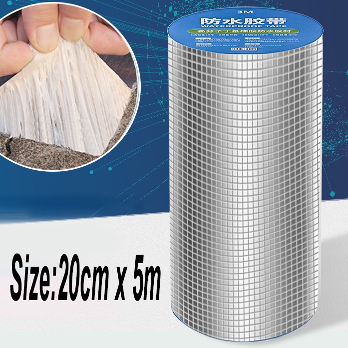20/30cm Aluminum Foil Butyl Waterproof Tape For Roof Leak Sealant Wall ...