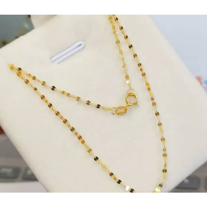 COD PAWNABLE Saudi gold 18k chain adjustable 16" 18" pawnable Saudi ...