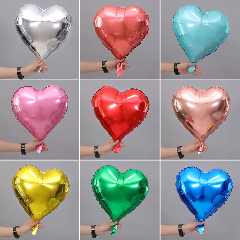 10inch Foil Heart Balloon 1PCS Shape Balloon Birthday Party Wedding ...