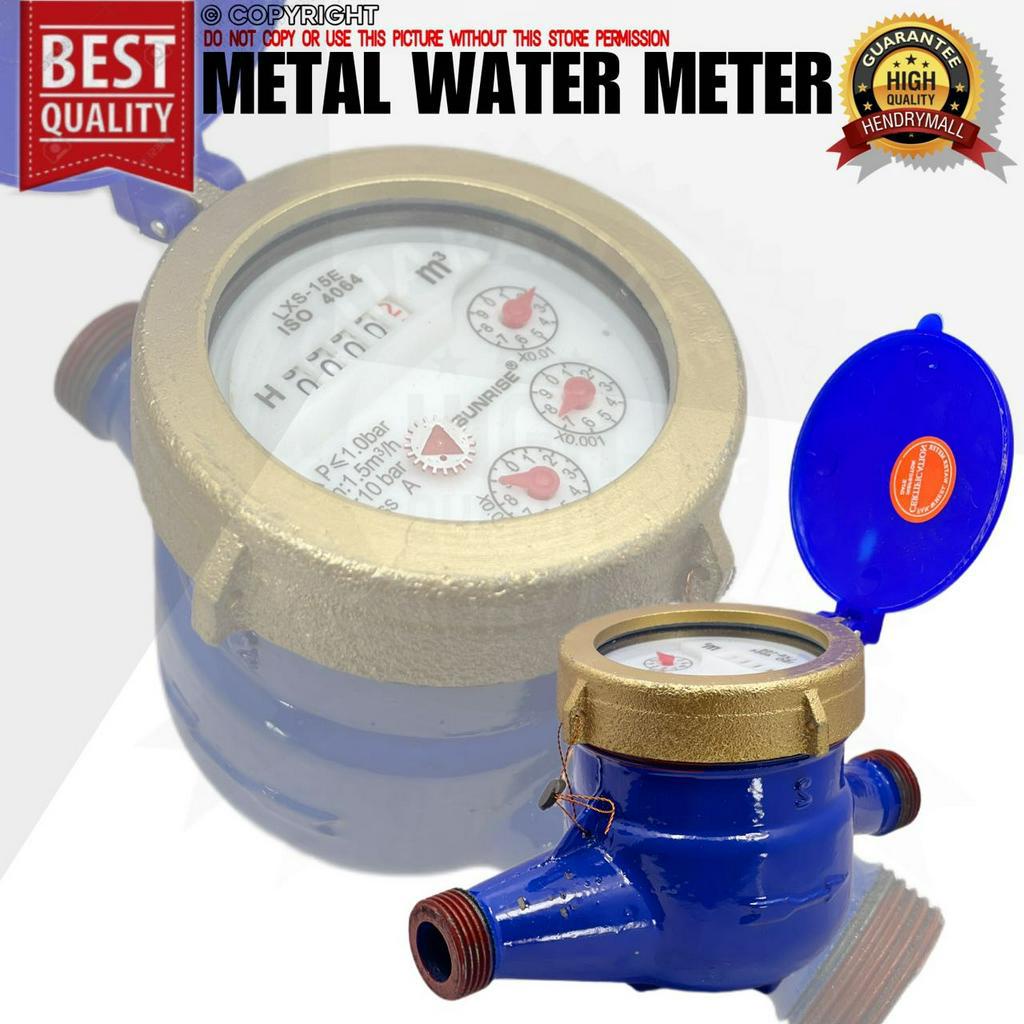 SUNRISE HEAVY DUTY RESIDENTIAL WATER METER LXS-15E WITH METALl BODY ...