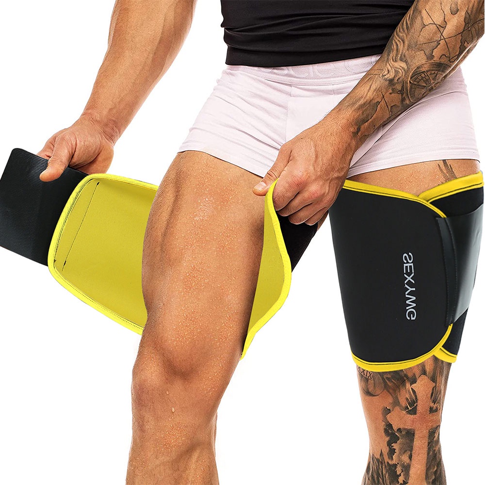 Men Neoprene Leg Trimmer Belt Shaper Thigh Training Girdle Gym Shaping ...