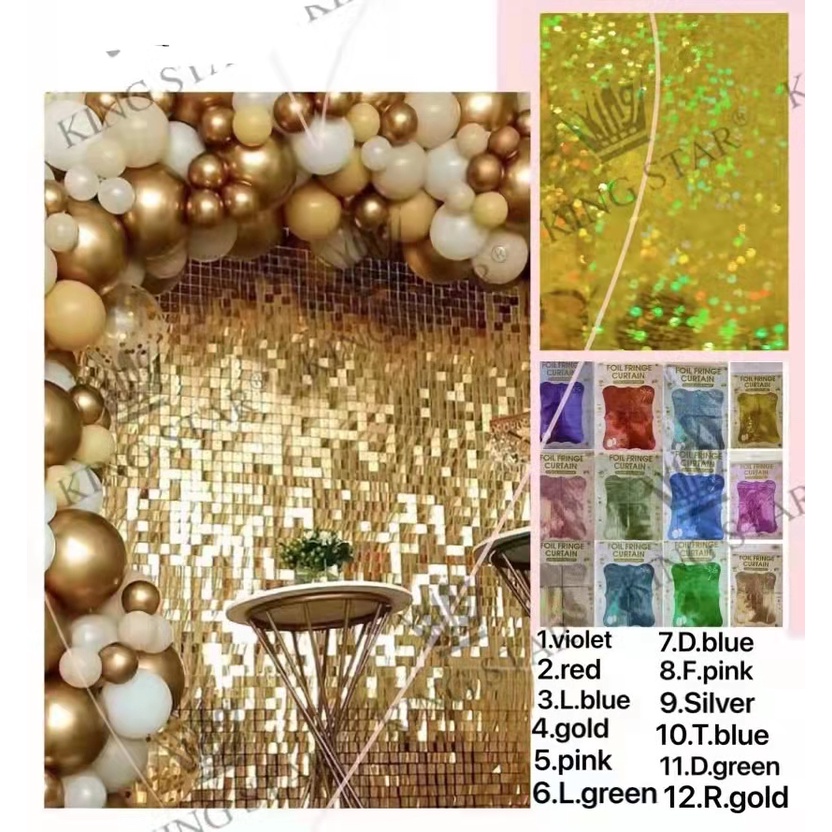 Foil Curtain Backdrops W/Laser | Shopee Philippines