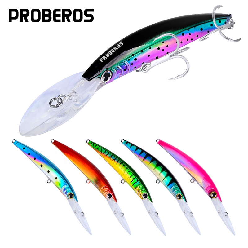 Proberos Minnow Lure 17.7cm 27g Artificial Floating Fishing Lures And ...