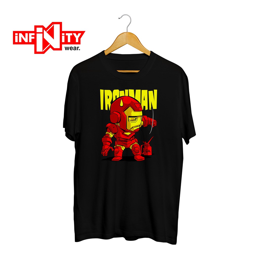 Marvel IRON MAN CHIBI OIL CONCEP INFINITY DISTRO T-SHIRT | Shopee ...