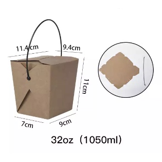 10pcs PH Based Rice in a Box w/ Handle /Takeout box handle Noodles ...