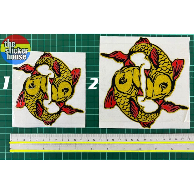 IKAN KOI DESIGNS YELLOW SPARKLING (SMALL/BIG) STICKER CUTTING ...