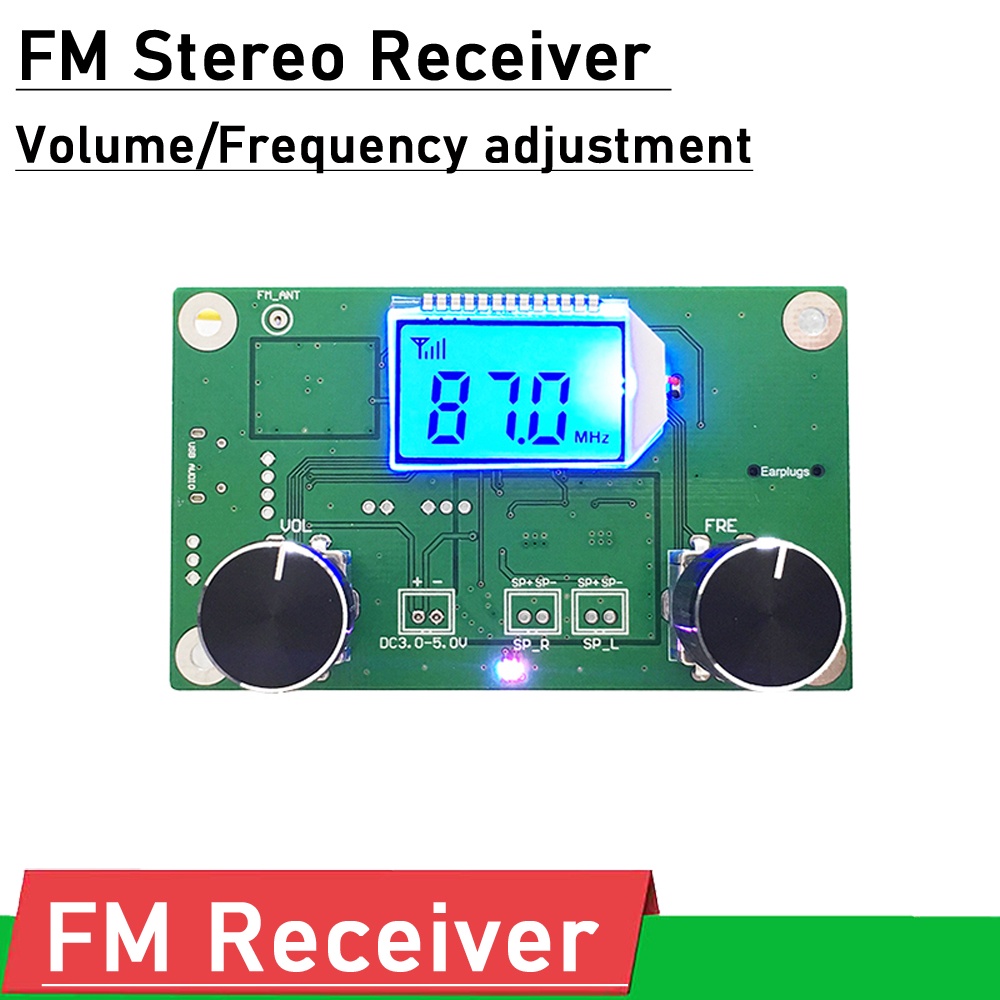 DSP PLL FM Stereo Receiver Digital Radio Board Module LCD display ...
