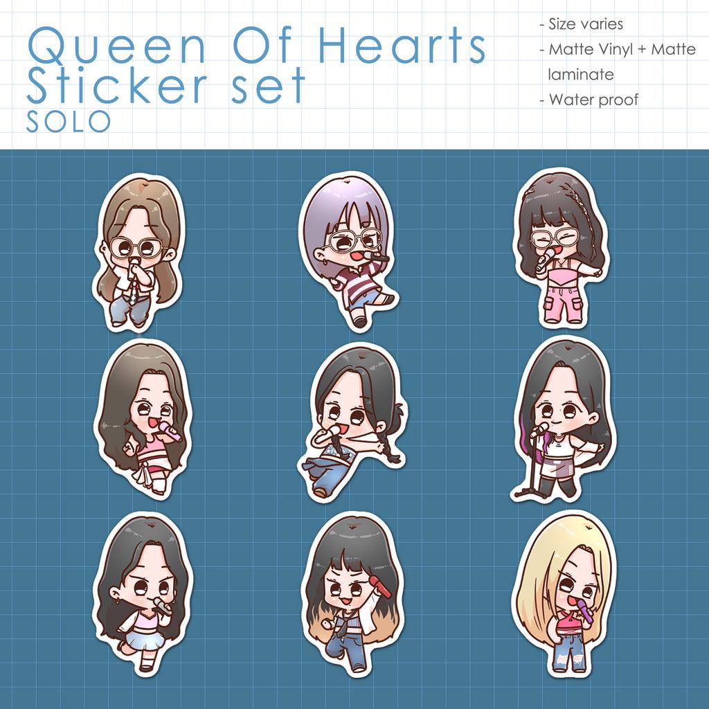 (SOLO) Queen of Hearts sticker set | Shopee Philippines
