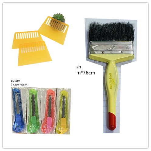 Wallpaper Flattener Wall Sticker Flattening Squeegee Tool cutter brush ...