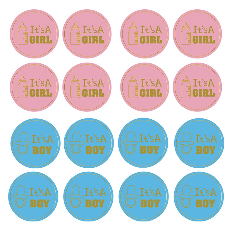 60pcs Its Boy or Girl Vote Gift Bag Sticker Label for Gender Reveal ...