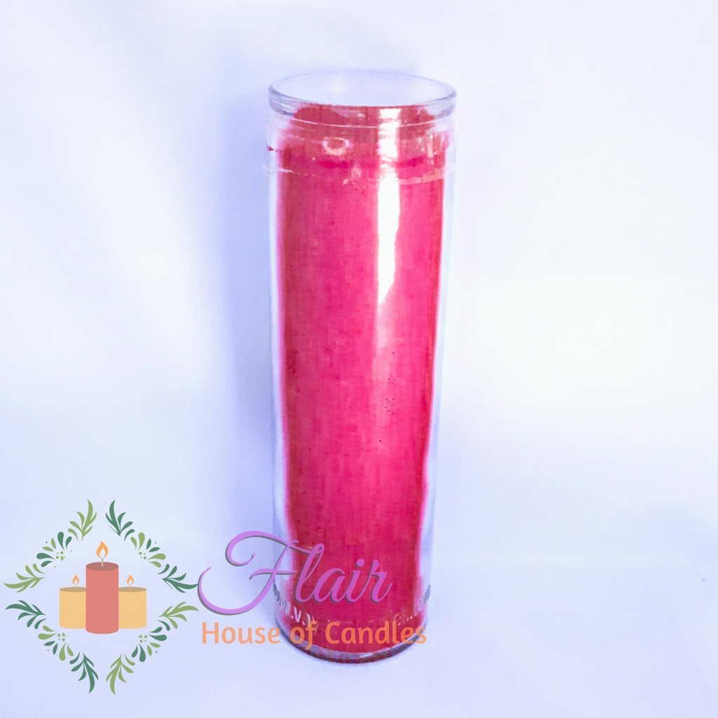 Flair Plain Long Glass Candle Colored Smokeless Altar Prayer Candle ...