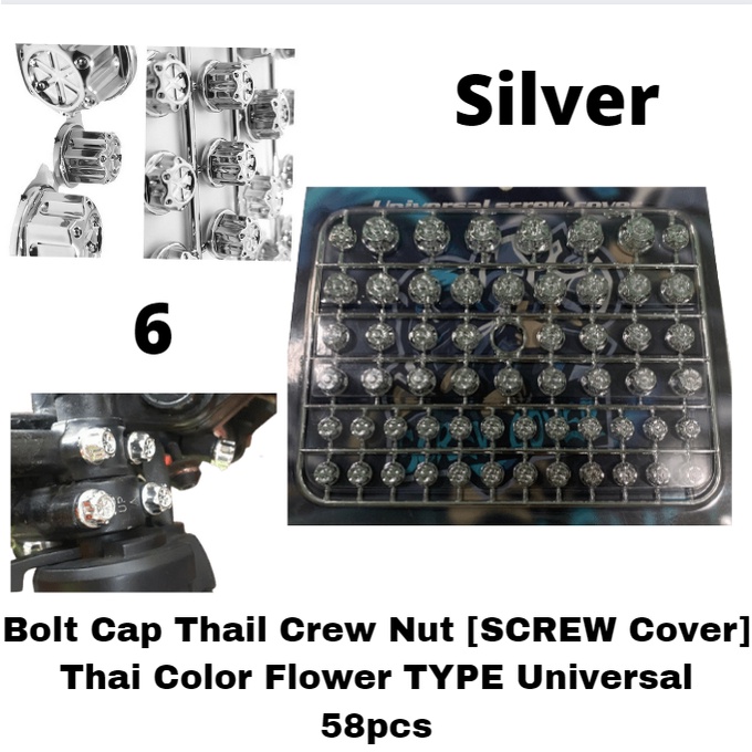 HONDA CLICK 125i Universal Silver bolt cap crew nut 58pcs | Shopee ...