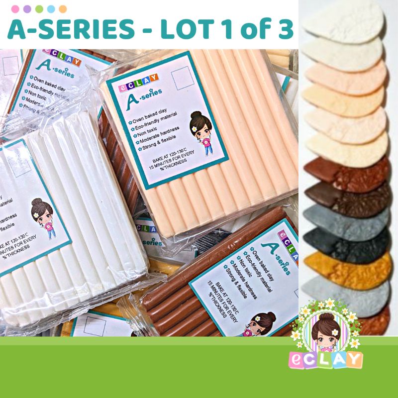 62G or 125G eCLAY A-SERIES LOT 1 polymer clay | Shopee Philippines