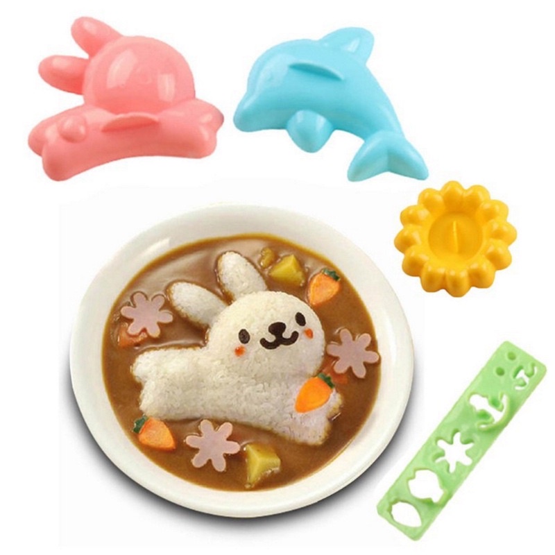 Bento Tools l Rice Mold Molder / Detail Cutter Food Decorating Tool (4 ...