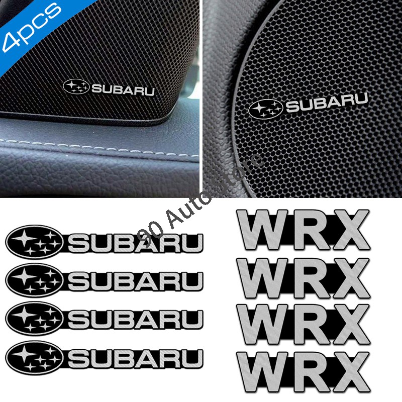 4pcs/set Car Audio Aluminum Sticker Central Control Multimedia Speaker ...