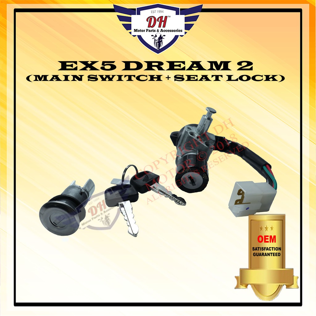 EX5 DREAM 2 THAI IGNITION MAIN SWITCH ASSY + SEAT LOCK HONDA | Shopee ...
