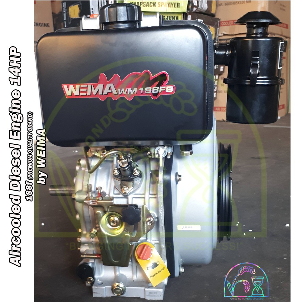 Aircooled Diesel Engine 190F 16HP , 188f 14hp , 186FA 12hp by WEIMA ...