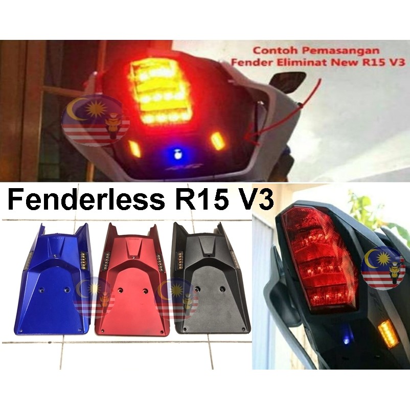 Fenderless R15 MT15 With Signal Tail Tidy Undertail Motorcycle Yamaha ...