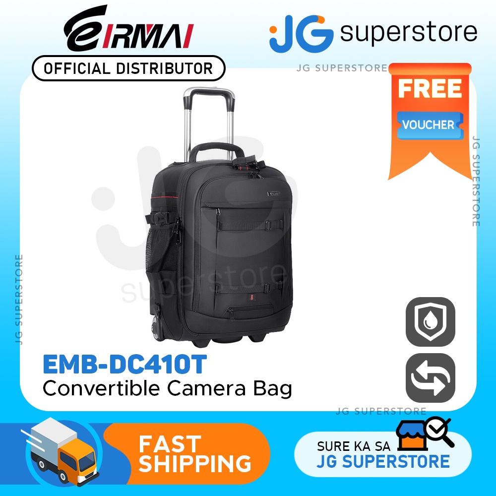 Eirmai Waterproof Camera Trolley Bag Convertible Backpack (Fits 2 DSLR ...
