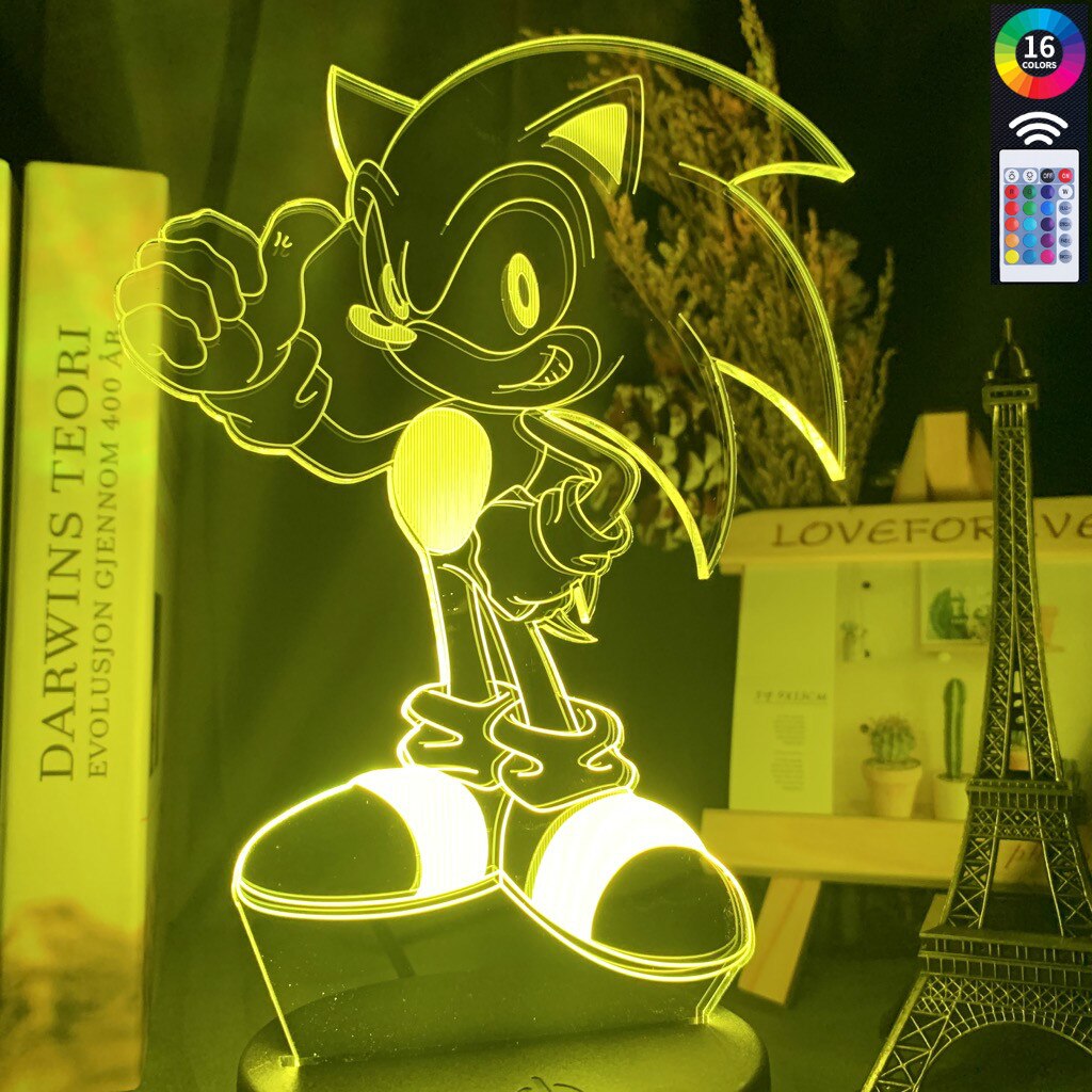 Retail and Wholesale 3d Led Night Light Game Sonic The Hedgehog Figure ...