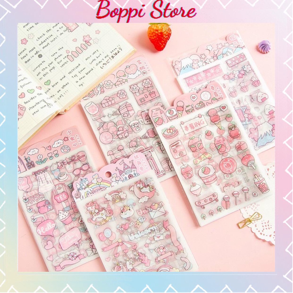 Sticker 4 sheets of lumpy pink emulsion super cute | Shopee Philippines