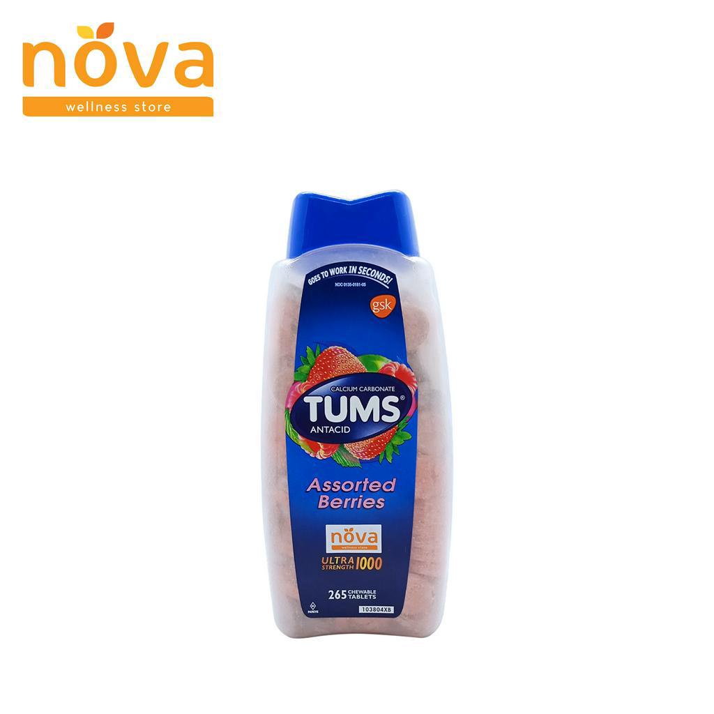 Tums Antacid Assorted Berries Ultra Strength 1000 265 Tablets (Bottle ...