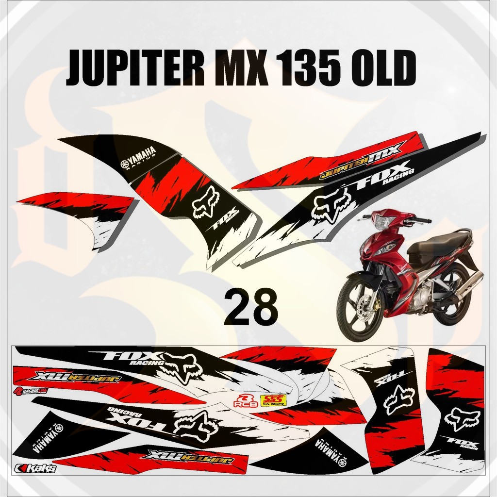 Jupiter MX 135 Old / Old Variation Trim Striping Sticker 2005 - 2009 ...