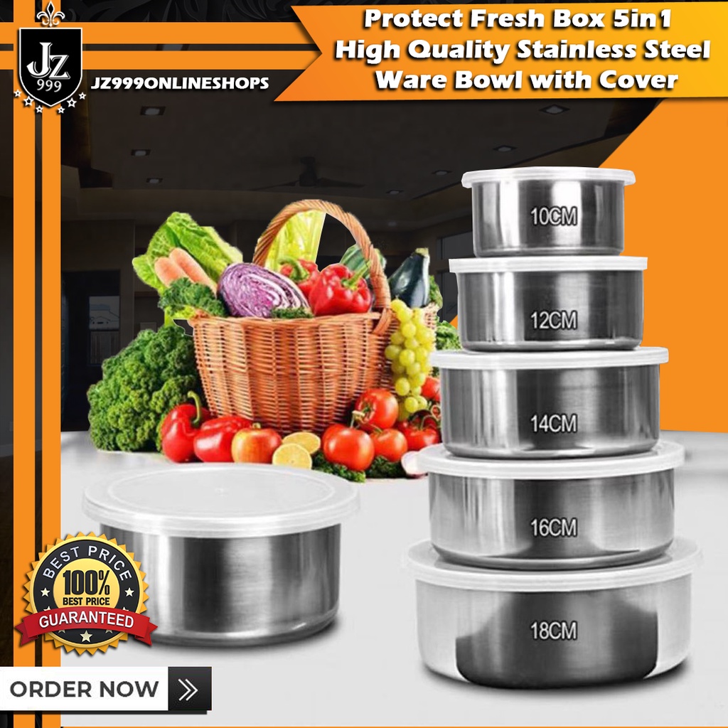 Protect Fresh Box 5in1 High Quality Stainless Steel Ware Bowl with ...
