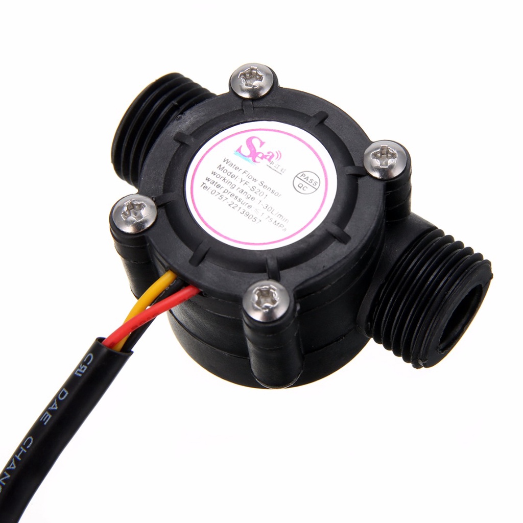 1/2'' Water Flow Sensor Control Effect Flowmeter Hall 1-30L/min for ...