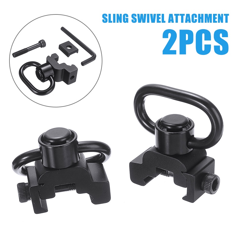 1 set Quick Release Detach QD Sling Swivel Attachment 20mm Picatinny ...