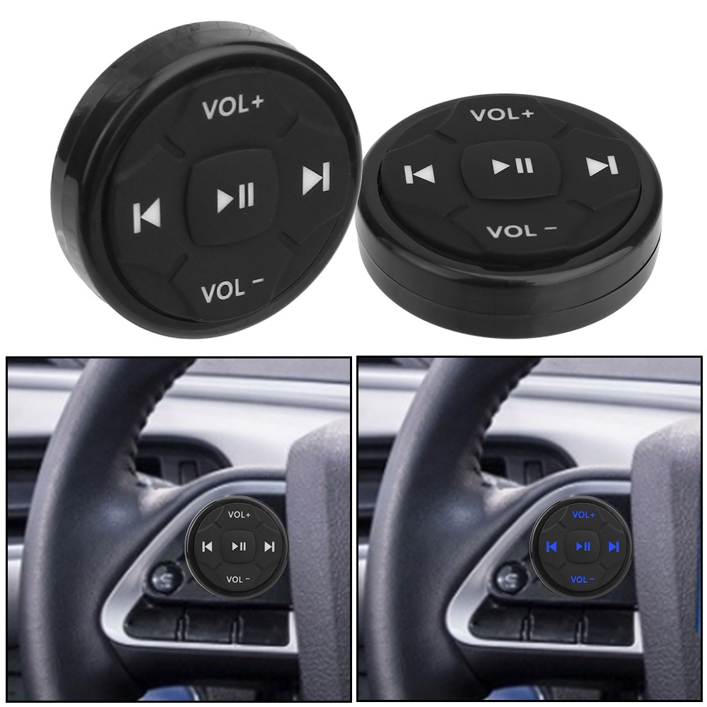 Car Steering Wheel 5 Keys Media Volume Button Car Kit Styling Wireless ...
