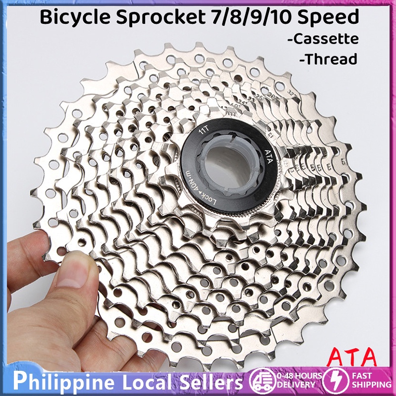 Wbike Bicycle Sprocket Cogs 7 8 9 10 Speed Cassette Thread Type Bike ...
