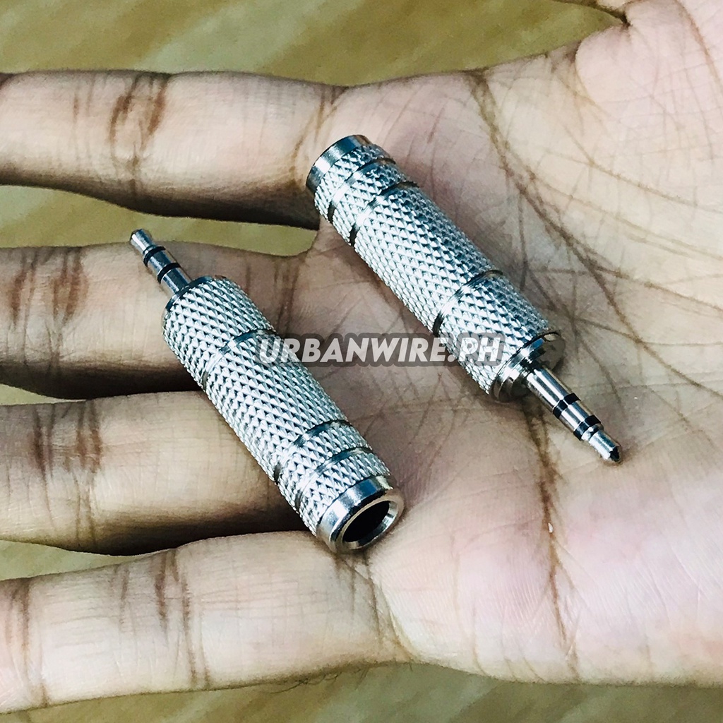 🟦PL 6.35mm Jack to Male 3.5mm TRS Stereo Plug Connector Adapter Audio ...