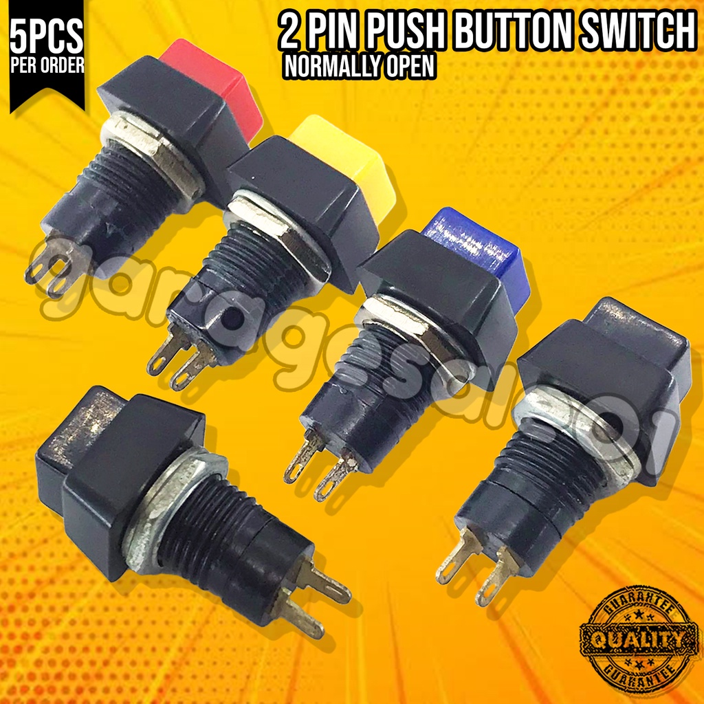 ⚡5PCS 2 pin Push Button Switch Normally Open⚡ | Shopee Philippines