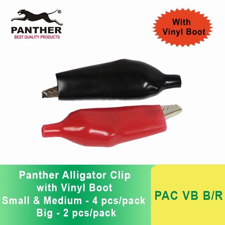 Panther PAC Small, Medium, Big with Vinyl Boot Alligator Clip, 2 pairs ...
