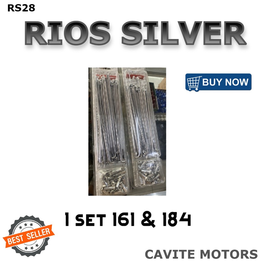 YAMAHA AEROX 155 ORIGINAL RIOS rim silver 1 BOX 30 PCS SET rayos silver ...