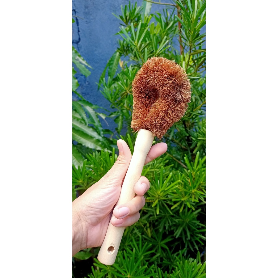 Wooden Handle Coconut Husk Scrubber/Brush/Scoba/Coconut Bristle/Home ...