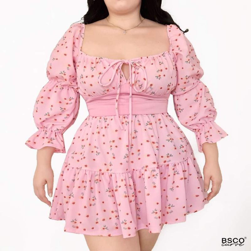 ONHAND PLUS SIZE BSCO CURVE CALIX KOREAN FASHION/STYLE/OUTFIT DRESS ...