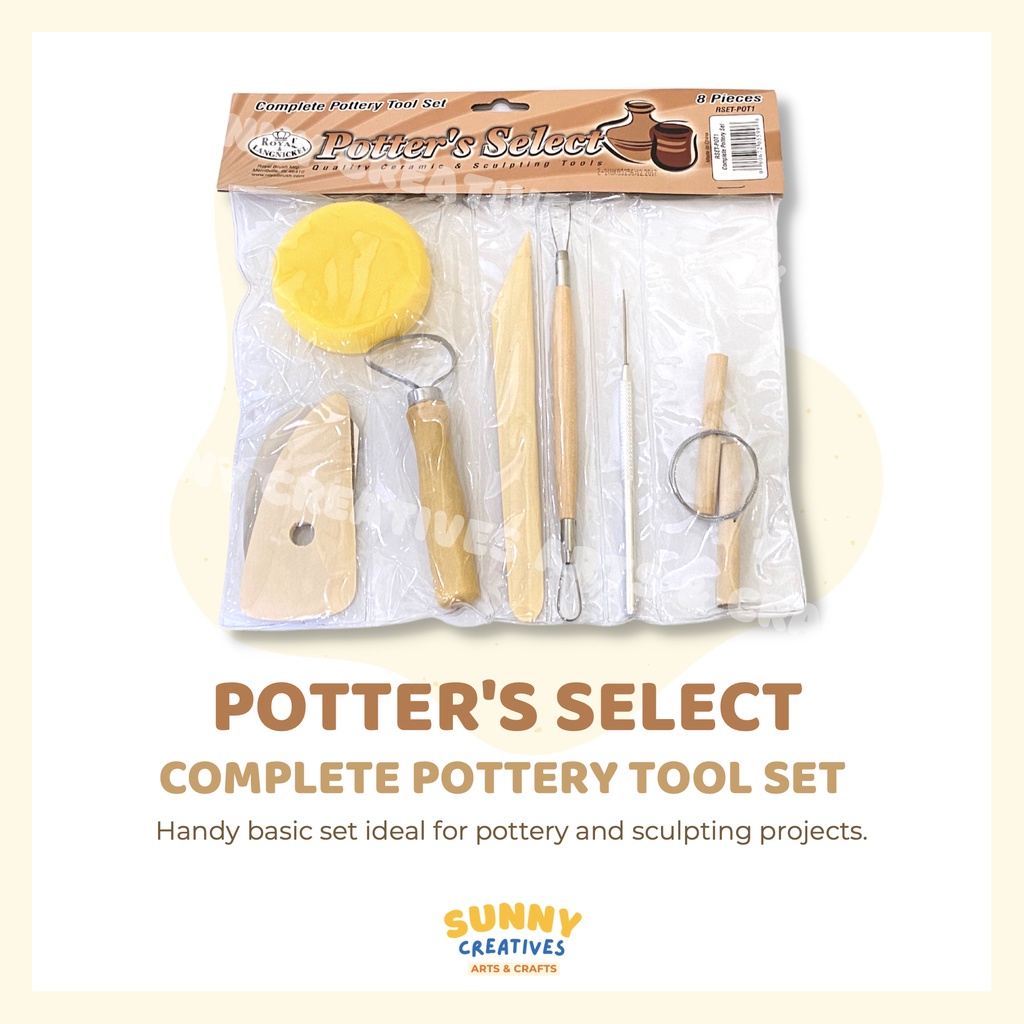 ROYAL & LANGNICKEL Potter's Select | Complete Pottery Tool Set (8pcs ...