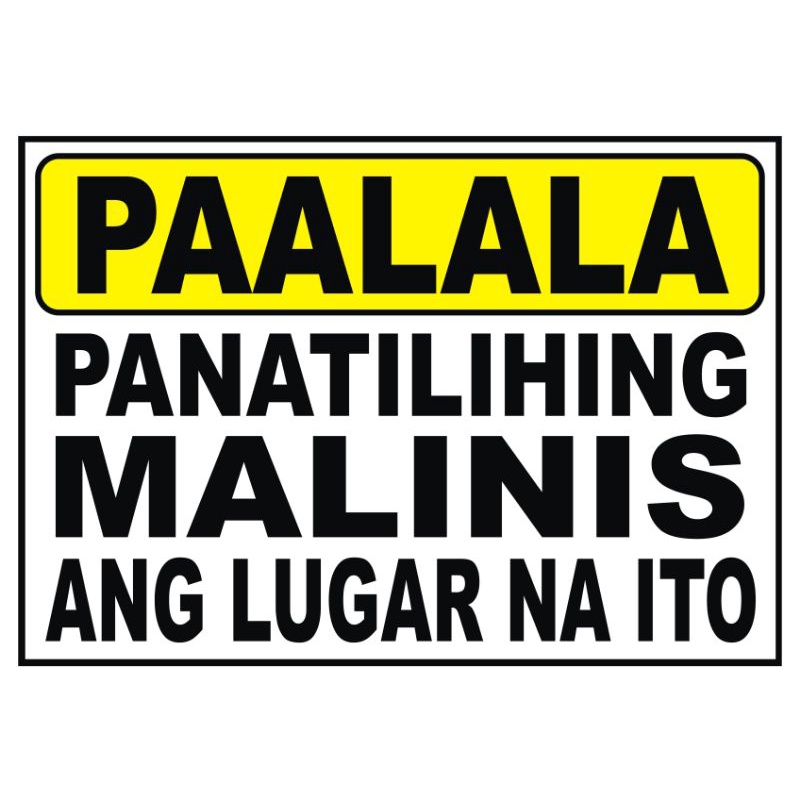 PVC Plastic Signage for walls and establishment A4 size please clean up ...