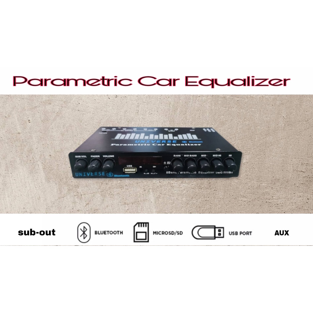 5 Band Parametric Equalizer with Bluetooth/USB/FM 12V | Shopee Philippines