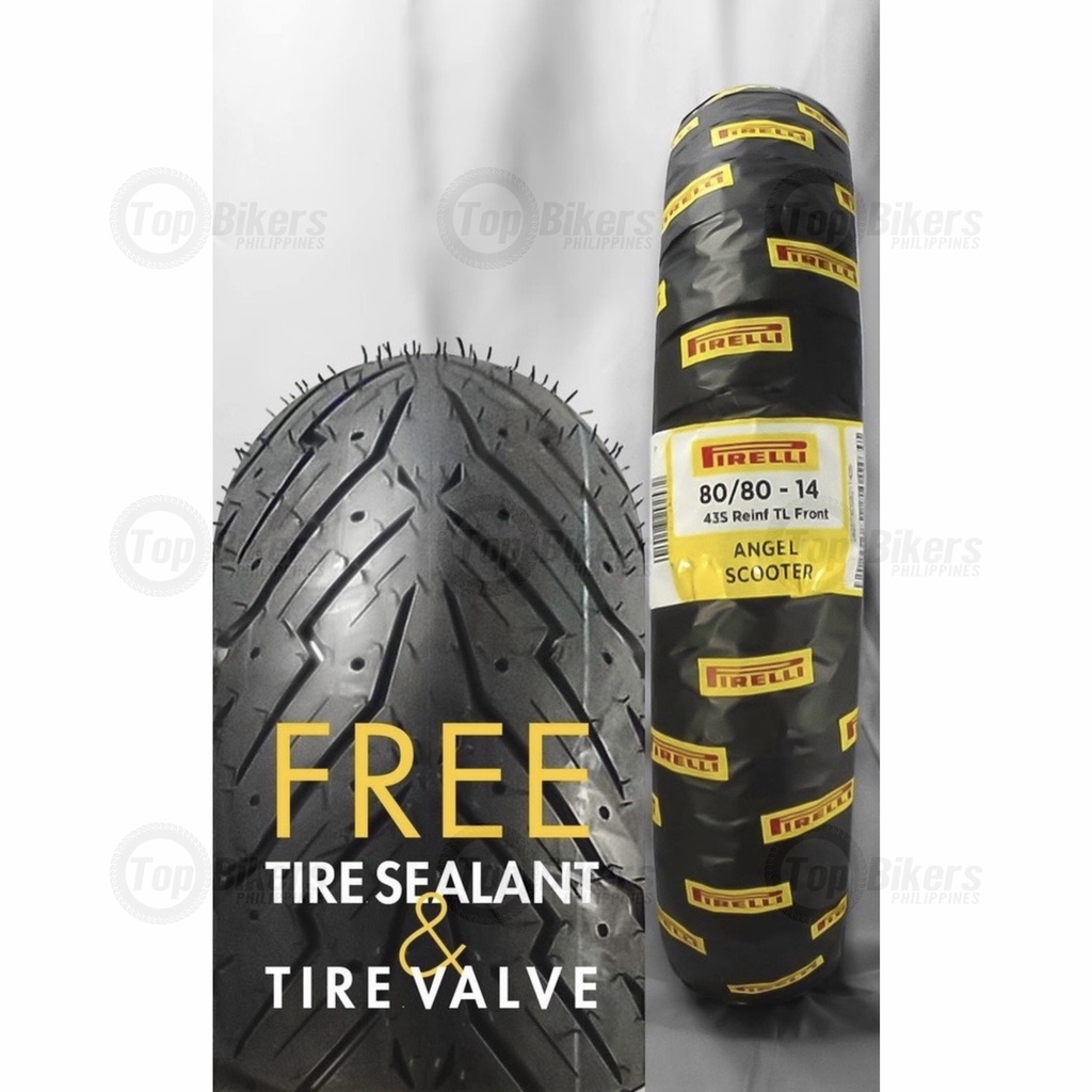 Pirelli Angel Scooter Tubeless Tire 80/80 90/80 100/80 /110/70/110/80/140/70/14(free pito ...