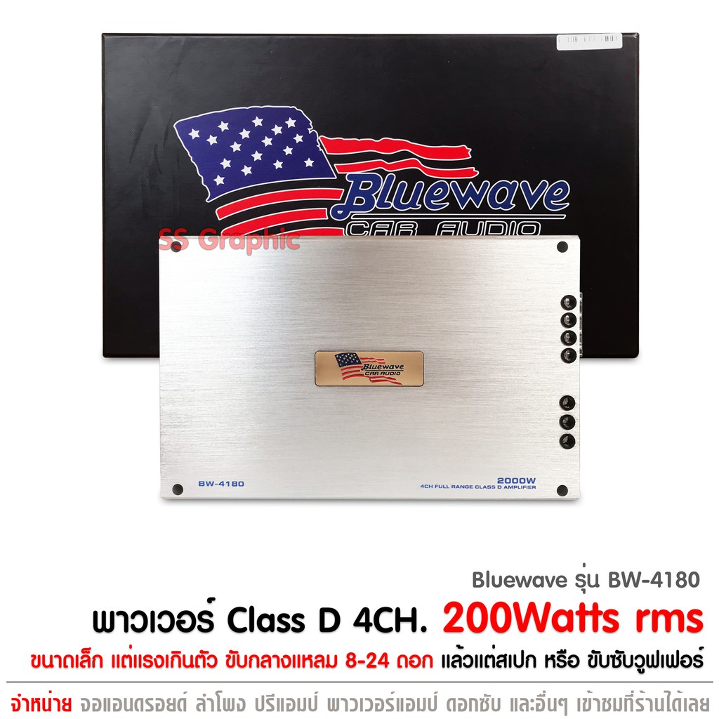 Bluewave Power CLASS BW-4180 Power Amplifier Car power amplifier Car ...