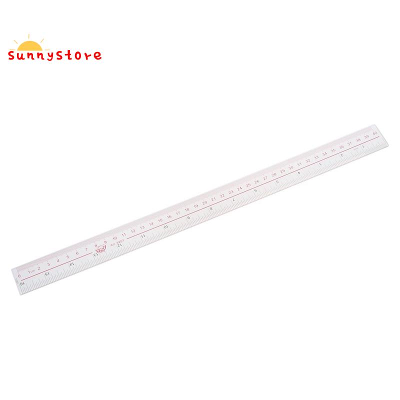 40cm 16 Inches Length Measure Clear Plastic Straight Edge Ruler ...