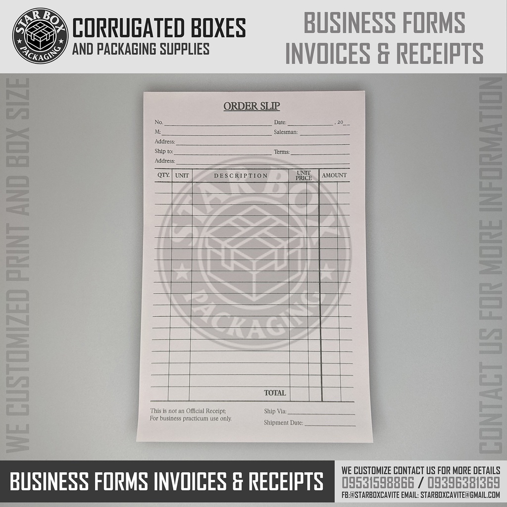 Starbox Sales Order Purchase Order Delivery Receipt Petty Cash Voucher ...