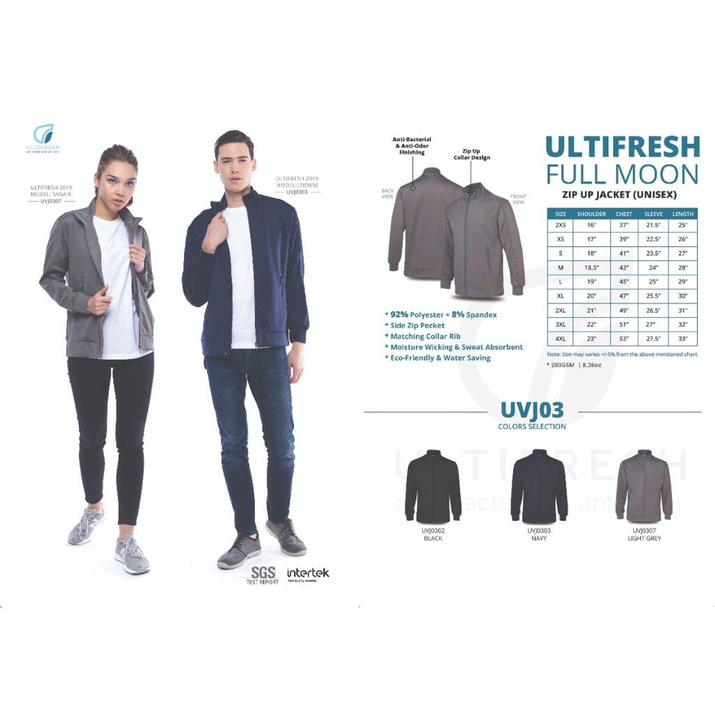 Ultifresh Full Moon Zip Up Jacket/Jacket/jaket/baju tahan sejuk/baju ...