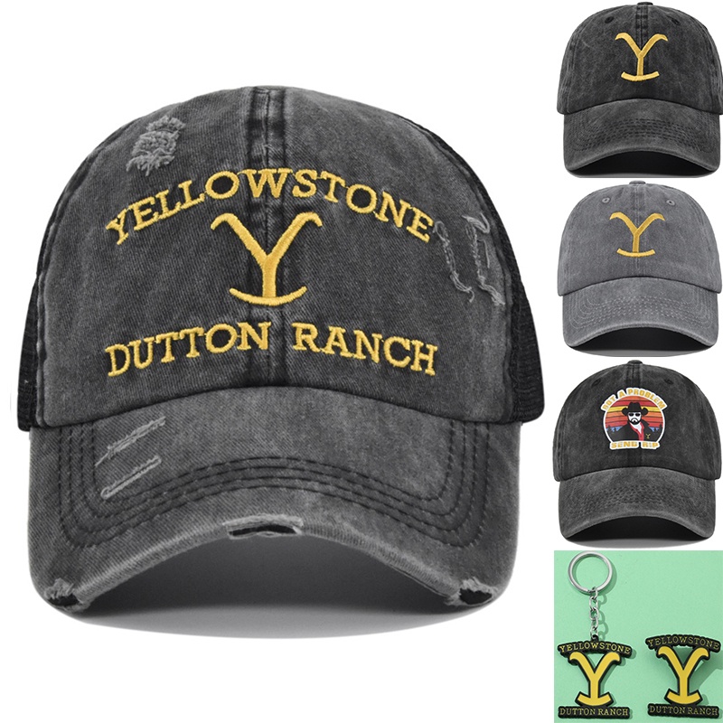 Yellowstone Cap Vintage Washed Cotton Embroidered Baseball Cap Cap For ...