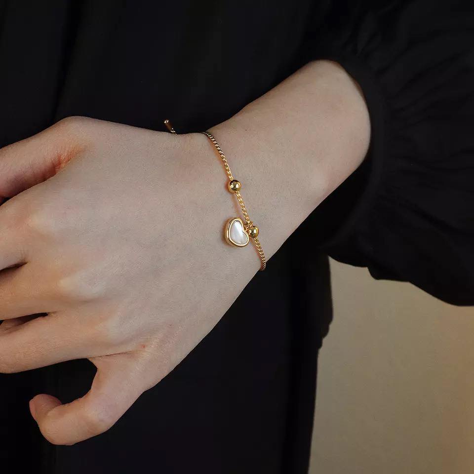 Fashion heart bracelet adjustable charm bracelet | Shopee Philippines