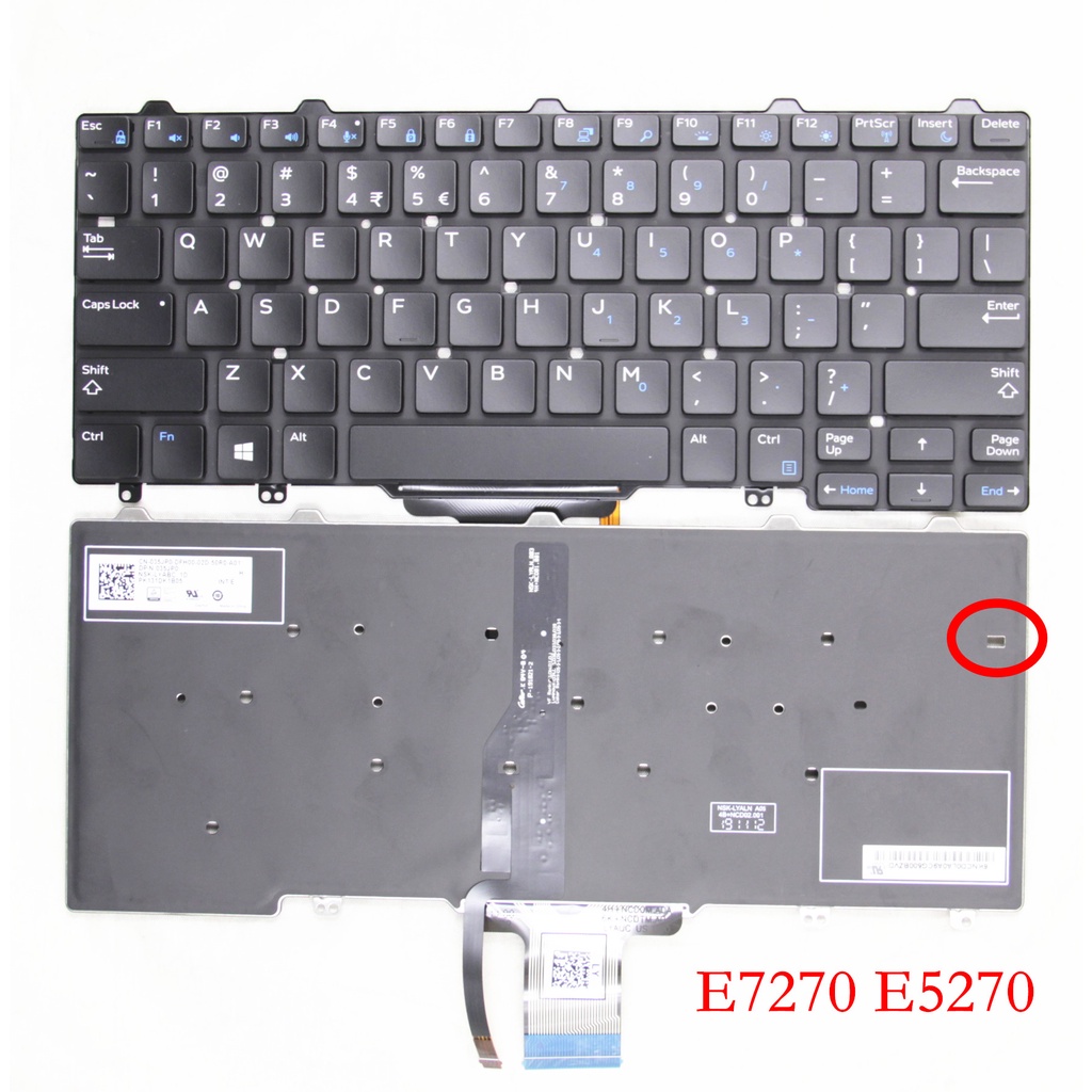 New US For DELL Latitude E7250 E5250 E5270 E7270 QWERTY Layout Backlit ...